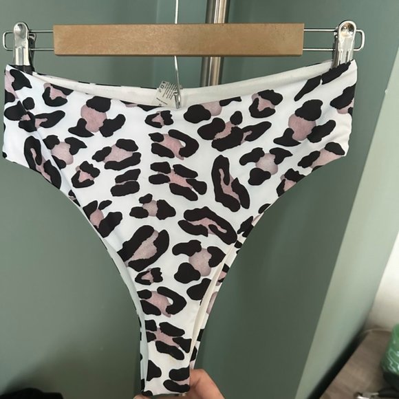 Vaka Swim | Swim | Vaka Swim High Waisted White Leopard Print Cheeky ...